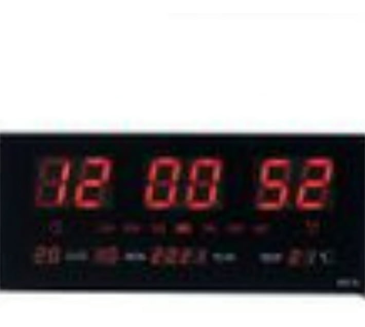 generic Digital 20 cm X 18 cm Wall Clock (Brown, Without Glass ...