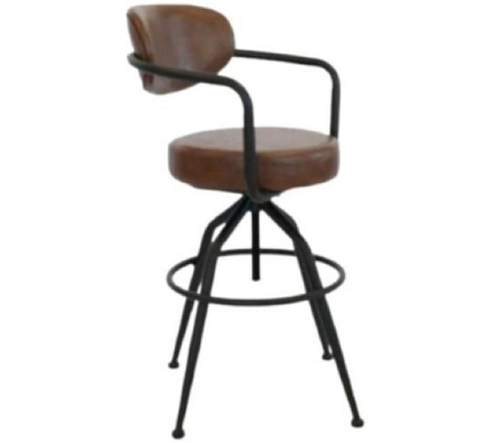Headsup Metal Bar Stool (Finish Colour - Brown, Pre-assembled) | Makro