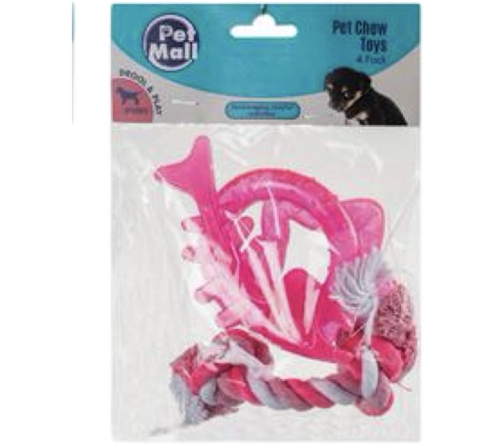Pet Mall 072-020317-A-P-NTA Plastic Chew Toy For Dog (Pink) | Makro