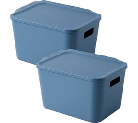 maisonware 2 Piece Stackable Storage Box (Blue) | Makro