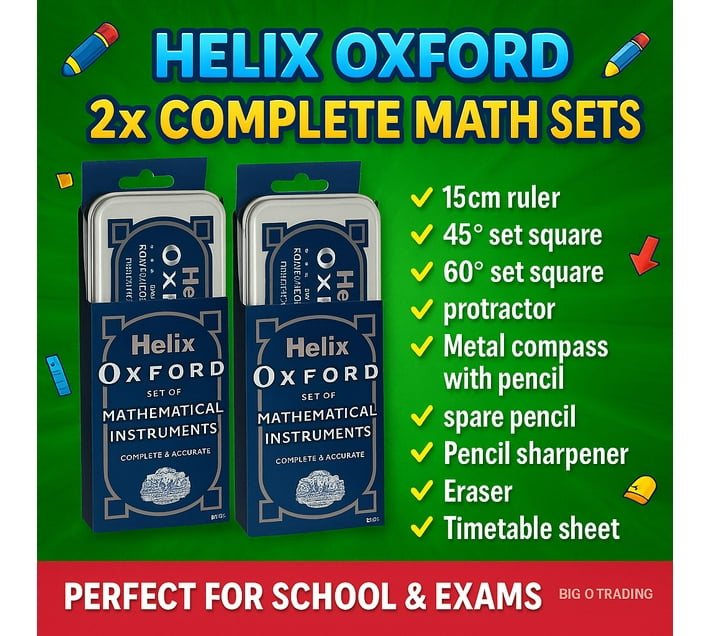 Buy Helix Oxford Math Set 11 Piece - Original School Set () in Bulk ...