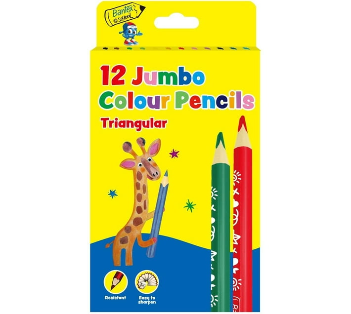 Buy Jumbo Triangular colour pencils 12's (Multicolour) in Bulk | Makro ...