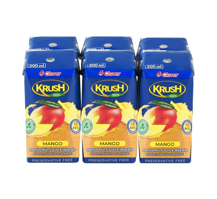 Clover 6 x 200ml Krush Uht Juice | Makro