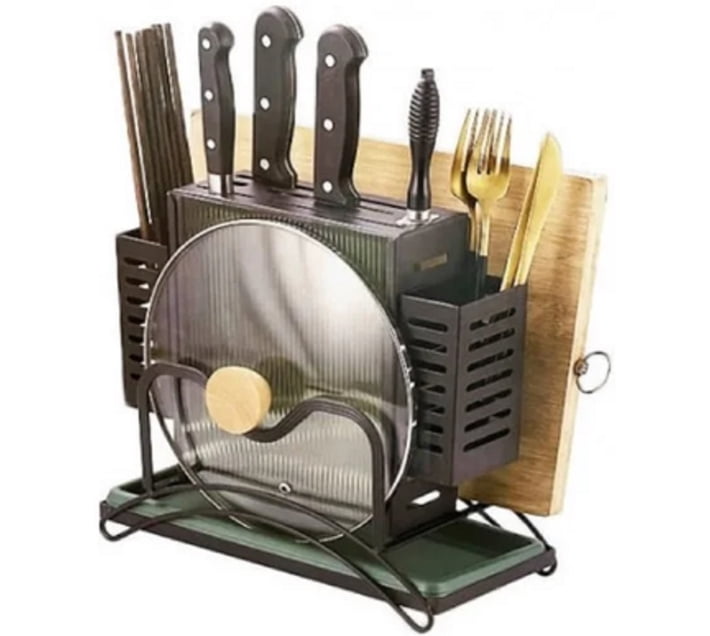 Generic Knife Storage with Cutting Board Holder - Stylish & Space ...