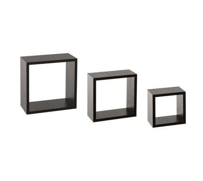Someone’s in a Makro Black Floating Wall Shelves-Set of 3 Mood