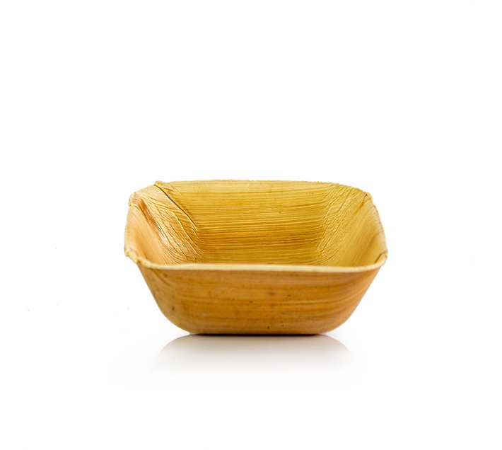 Earthware Eco Friendly Deep Square Palm Leaf Bowl 14cm Rice Plates ...