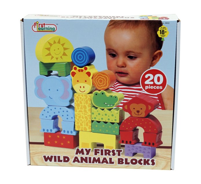 Someone’s in a Makro 20-Piece My First Wild Animal Wooden Blocks Mood