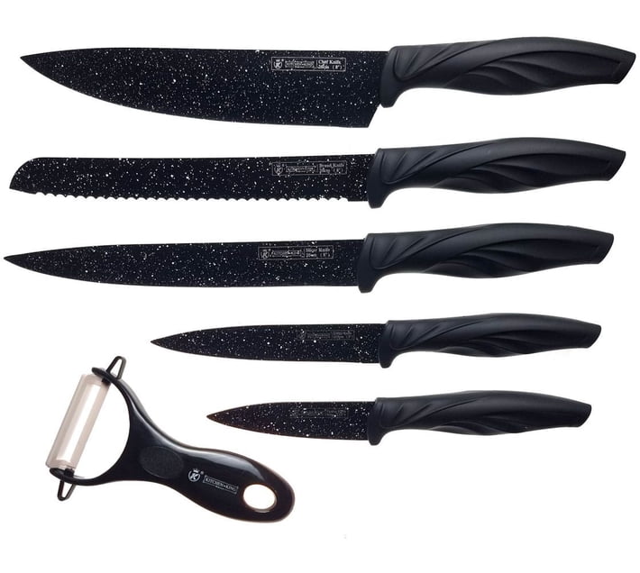 Onistek Non-Stick Coating 6pcs Kitchen Knives Set 6 Utility Knife ...