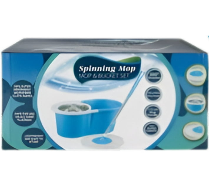 AZ Décor Mop Microfibre & 13L Bucket Spin Action Home Mop Set () | Makro