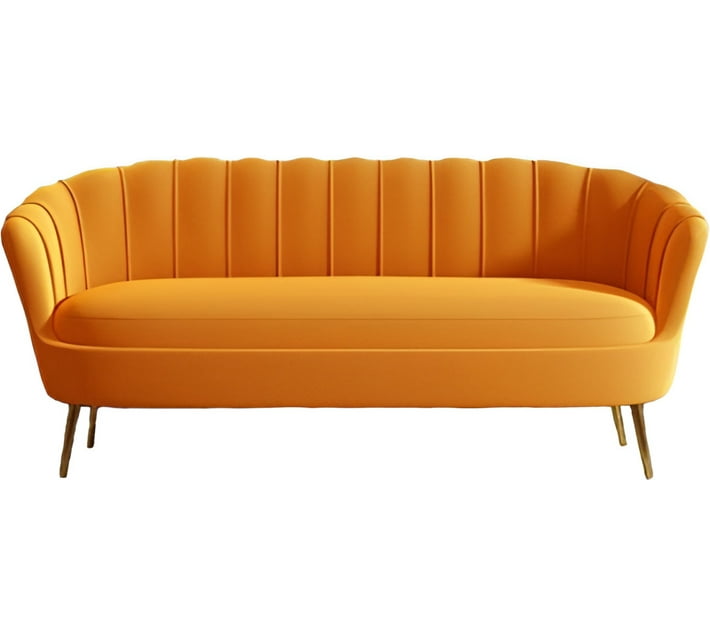 Penna furniture 93786833 Velvet 5 Seater Sofa (Finish Colour - Gold ...