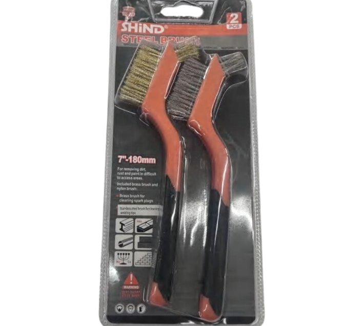 Shind YD-32759 Broken End Straight Wire Brush (Pack of 2) | Makro