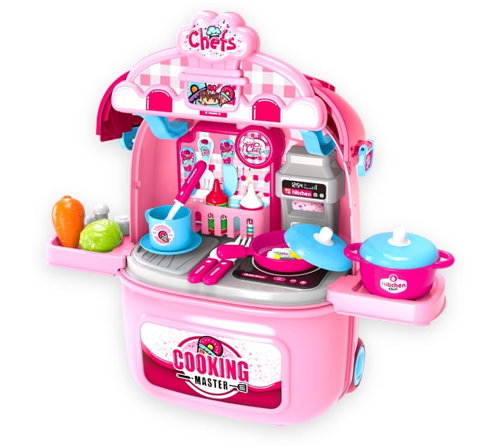 Teeto Toys Portable Kitchen Play Set & Suitcase Toy - Toys for Girls ...