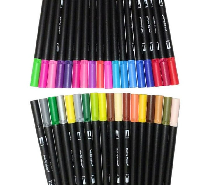 Someone’s in a Makro Dual Tip Brush Pens 36 Colors Mood