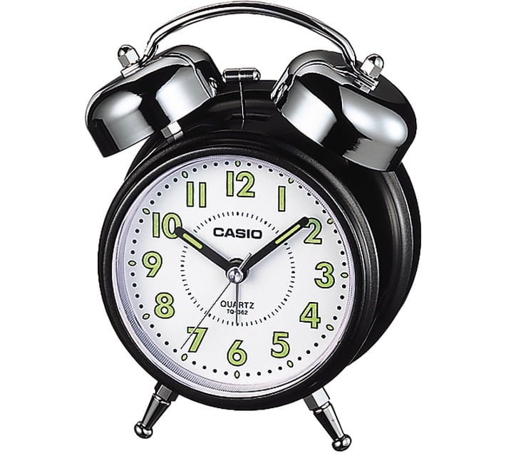 casio clock Metal Analog Table Clock (Black) | Makro