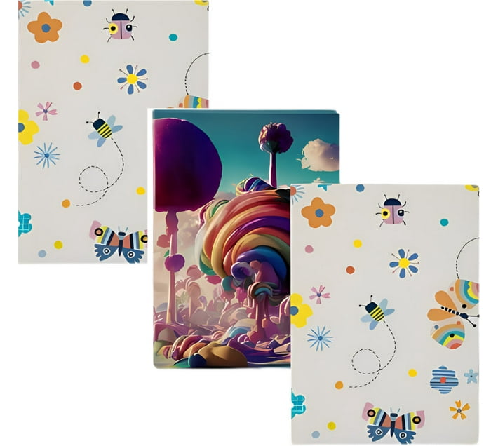 AZ Décor A6 Notebook Ruling (White, Blue, Print) | Makro