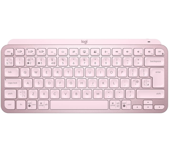 Logitech MX Keys Mini Minimalist Wireless Illuminated Keyboard - Rose ...