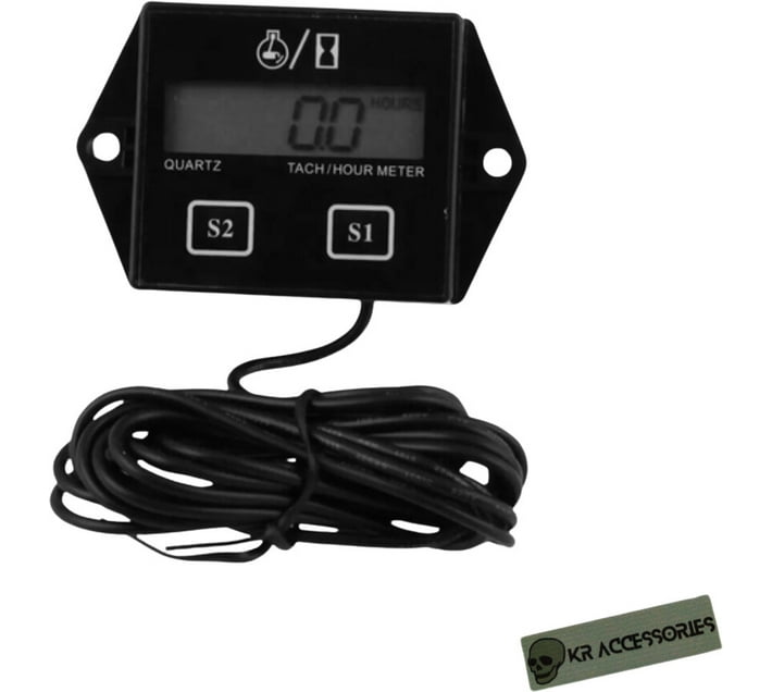 KR Accessories KR Hour Meter Gauge with Digital LCD Display 12 Ah ...