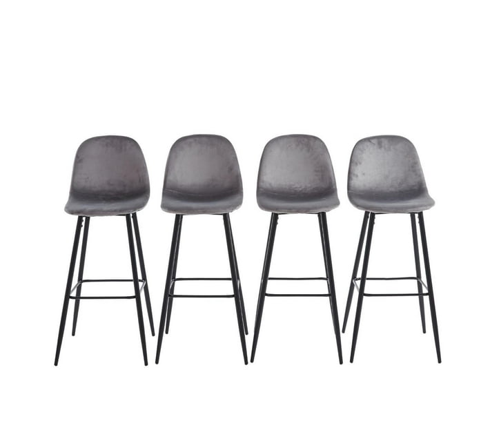 Someone’s in a Makro Della Velvet Bar Stools Kitchen Chair Set of 4 ...