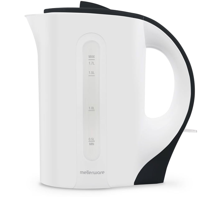 Mellerware Corded Plastic Kettle, White & Black 1.7L 2200W "Tugela ...