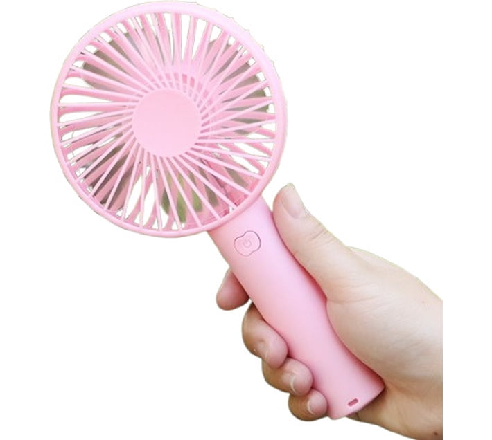 Mint Milk Peach Mini Portable USB Hand Fan with Phone Holder Base ...