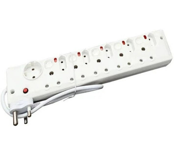 Redisson 11-Way Multi Plug Three Pin Plug (White) | Makro