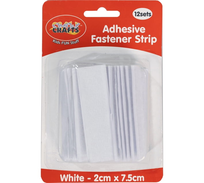 Crazy Crafts Adhesive Fastener Strip White - 7,5x2cm Do-it-yourself ...