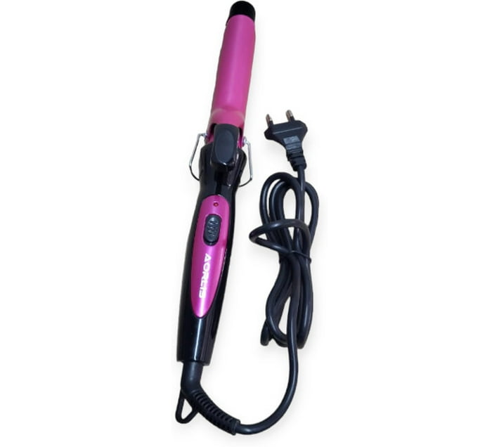 Aorlis Portable Professional Hair Curling Iron Hair Curler (Pink) | Makro