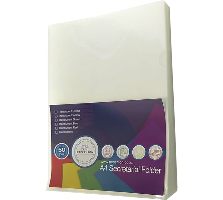 Buy Paper Lion A4 L-Shaped PVC Secretarial Folder Secretarial Folder ...
