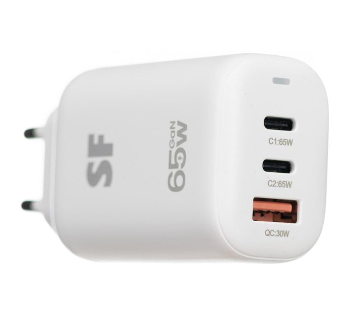 SUPA FLY 65W GaN 3 Port PD Wall Charger - White | Makro