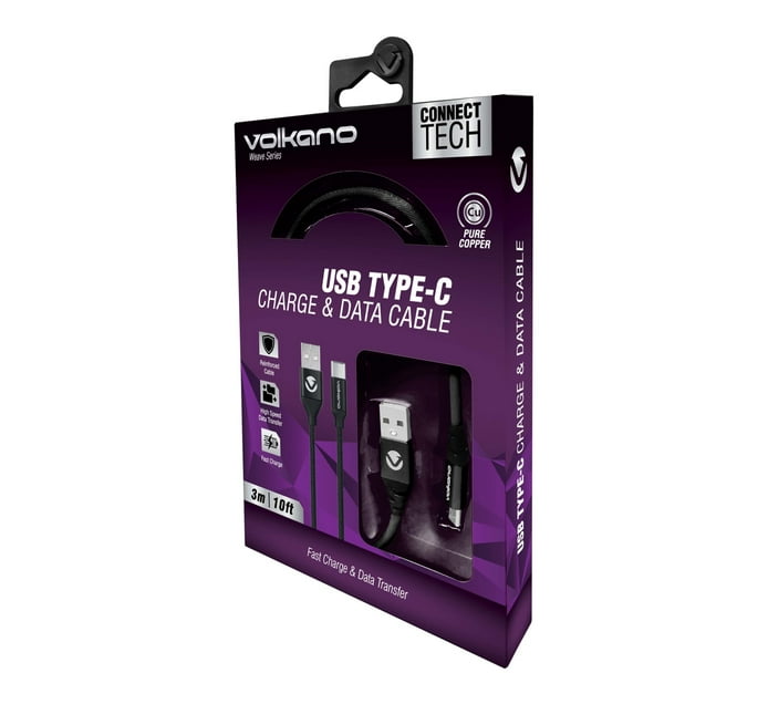 Someone’s in a Makro Volkano 3 m Type-C Cable Black VK-20145-BK Mood