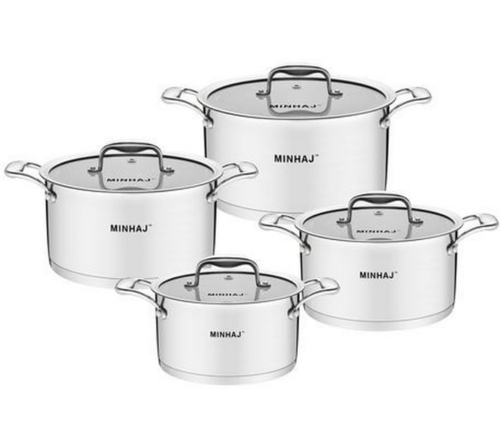 Minhaj MHJ Non-Stick Coated Stainless Steel Cookware Set | Makro