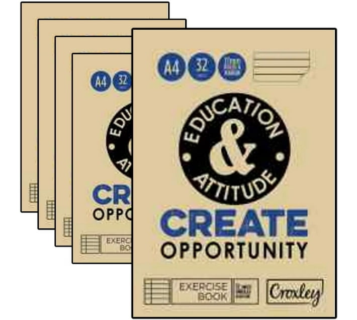 croxley Soft Cover Exercise Book 32 Pg 17mm Ruled A4 Notebook Ruled ...
