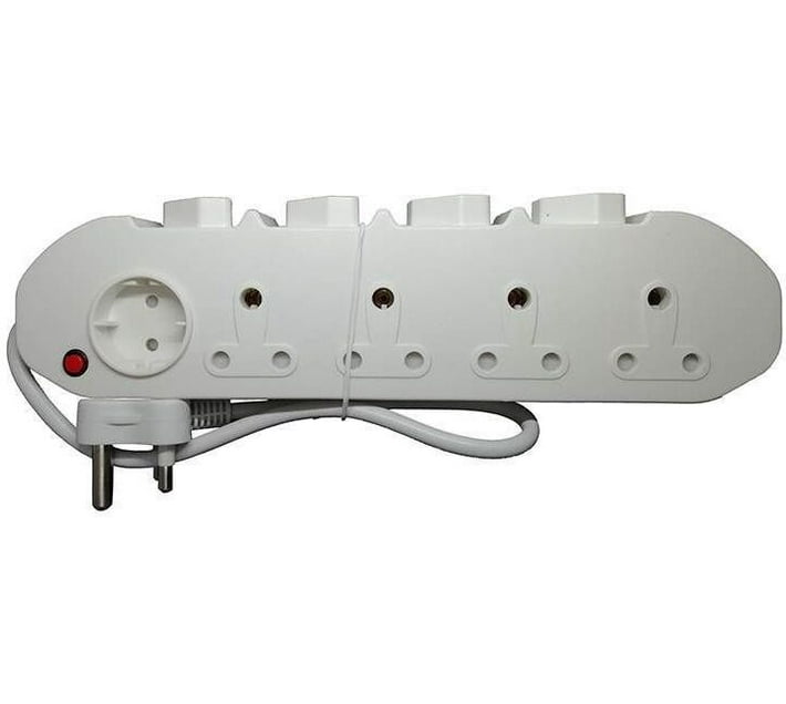 SMTE Multi 9 Way Plug 9 Socket Extension Boards (White, 20 cm) | Makro