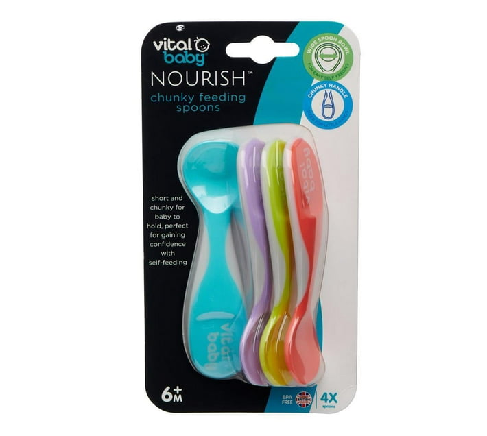Vital Baby NOURISH Chunky Feeding Spoons – 4pk | Makro