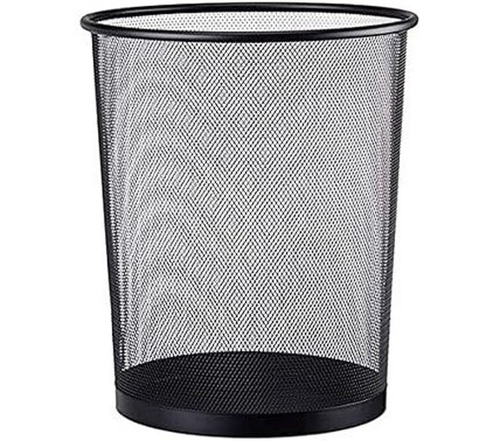 generic SD934-6 25cm Mesh Dustbin Iron Dustbin (Black) | Makro