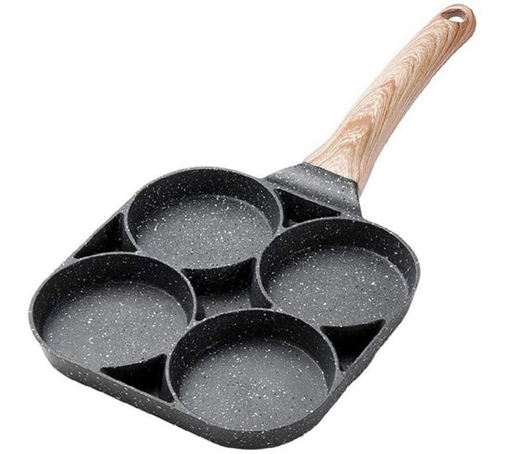 lilhe Non Stick 4 Hole Induction Pancake Pan Pan 0 L capacity (Aluminium, Non-stick, Induction ...