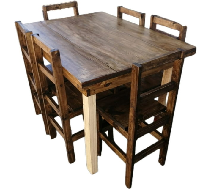 ST Engineered Wood Dining Chair (Set of 6, Finish Colour - Brown) | Makro