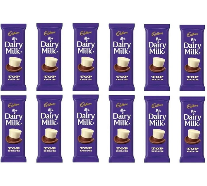 Buy Cadbury Top Deck Slab Box – 12 Pack (12 x 80g) Milk Chocolate Bars ...