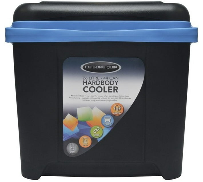 Leisure Quip Cooler Box Black/Blue 26 L Multi (Black, Blue, 26 l) | Makro