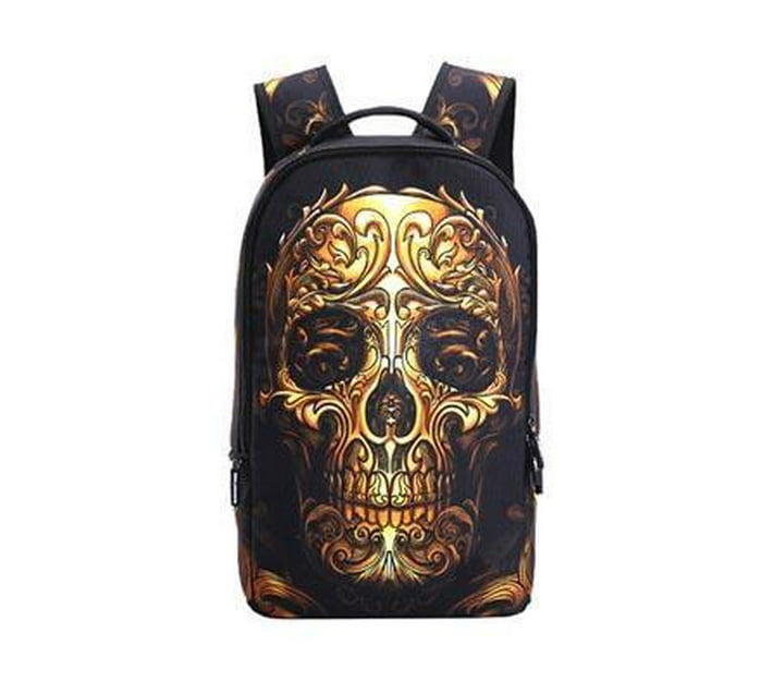 Someone’s in a Makro Students Skeleton Backpack - Gold Mood