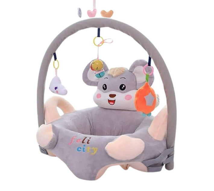 Felicity Fluffy Baby Animal- Like Safety Play Chair - Grey | Makro