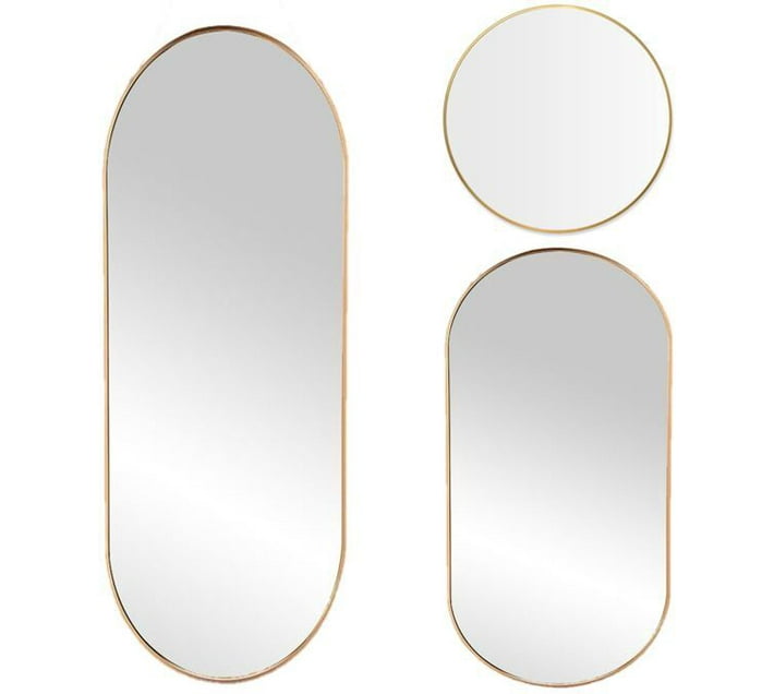 LAS Luxury Reflections - Set of 3 Gold Mirrors for Decorative Mirror ...