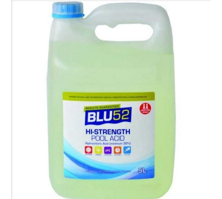 BLU52 30% HCL Pool Acid 5L 580-0029 Pool Acid (Pack of 1, 5 L) | Makro