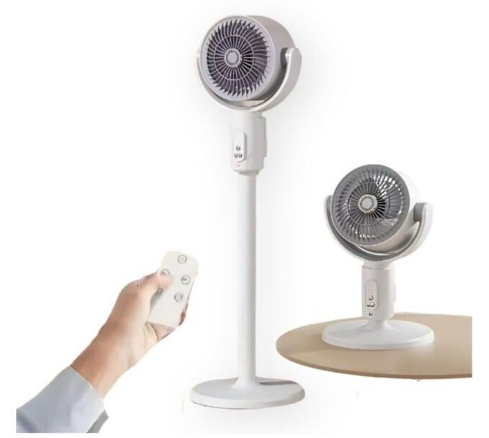 Generic Circulating F1 Rotating Fan A+ 50 mm 3 Blade Table Fan (White ...