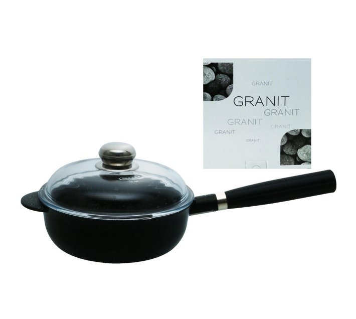 Someone’s in a Makro Granit Saucepan With Pyrex Glass Lid 20cm Mood
