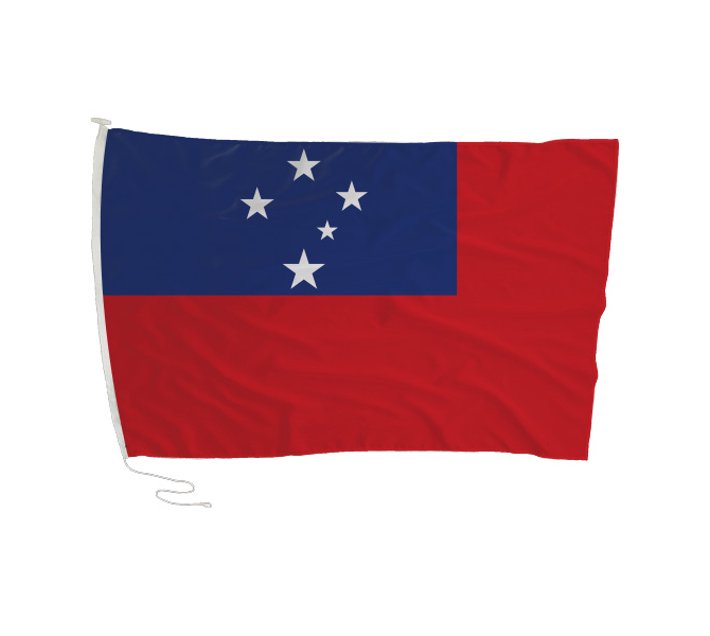 Someone’s in a Makro Samoa Flag with Rope and Toggle - 180 x 120cm Mood