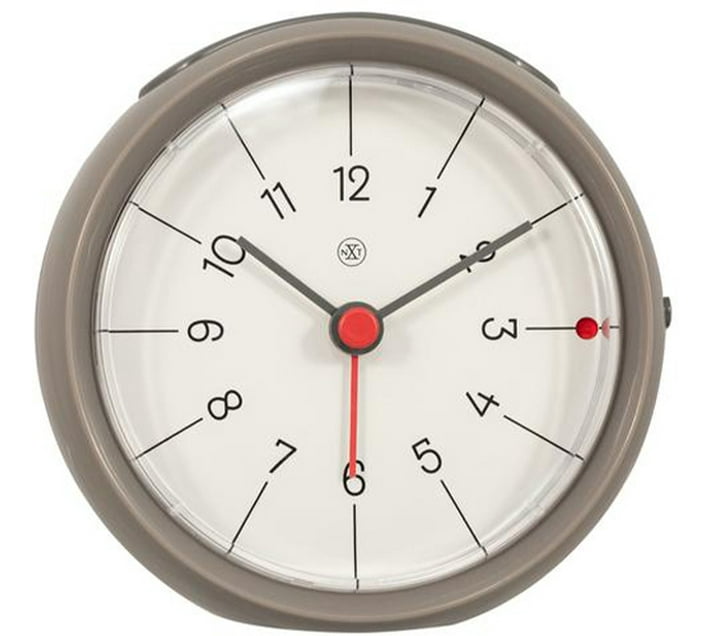 NeXtime Plastic Analog Table Clock (Grey) | Makro