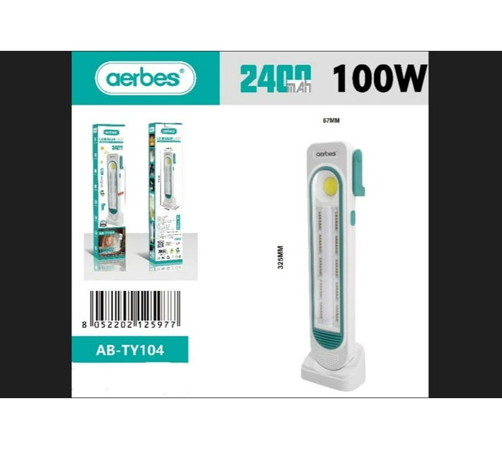 Aerbes AB-TY104 Rechargeable Solar Powered Emergency Light 100W LED ...