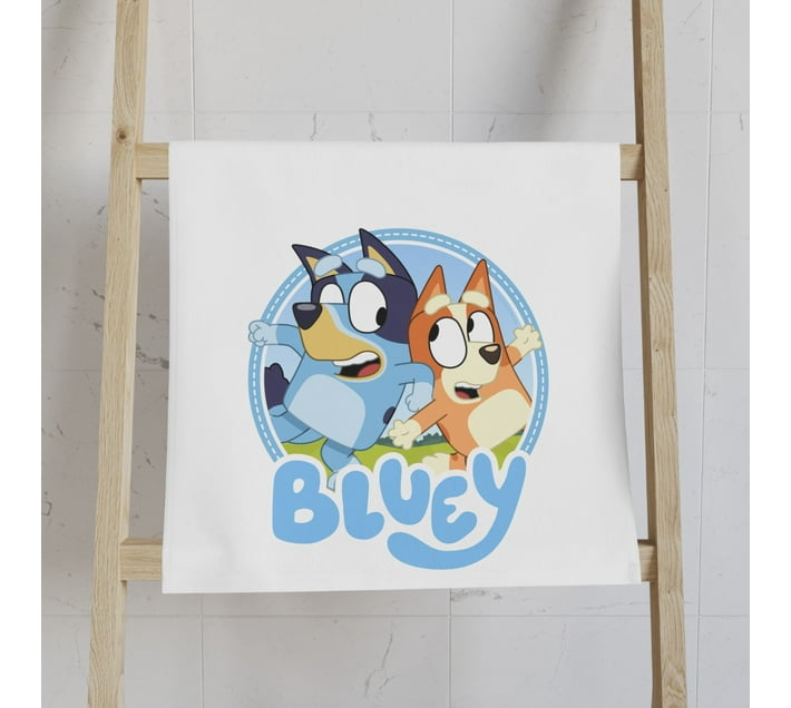 Isles Essentials Bluey Hand Towel / Burp Cloth (White) | Makro