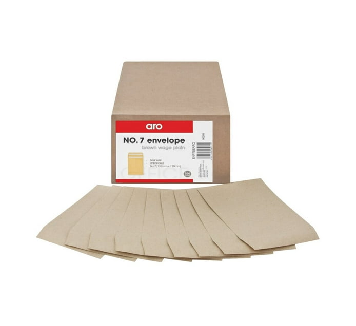 Buy Aro No. 7 Wage Envelopes Brown Plain 500-pack in Bulk | Makro Business